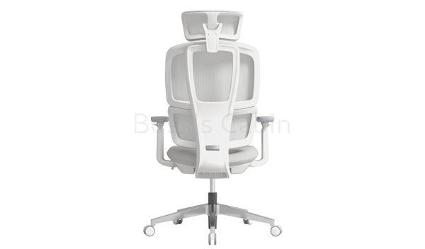 H2 Office Chair With Headrest In Warm White Frame: Boss's Cabin