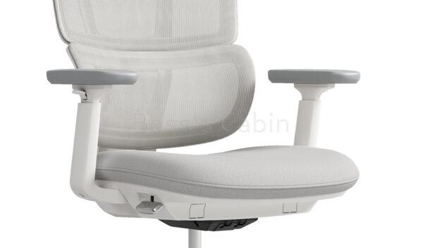 H2 Office Chair With Headrest In Warm White Frame: Boss's Cabin