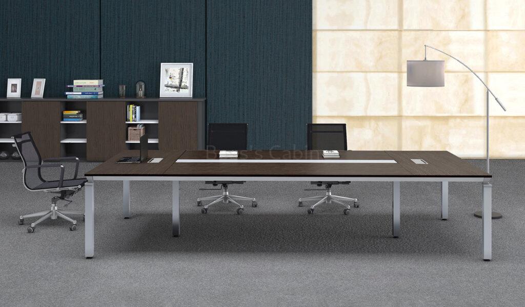 Eazy 14 Ft Conference Table With Wire Management: Boss's Cabin