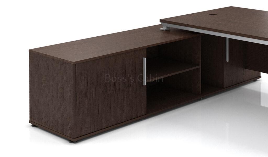Eazy 8 Feet Office Table In Dark Oak Veneer: BossesCabin.com