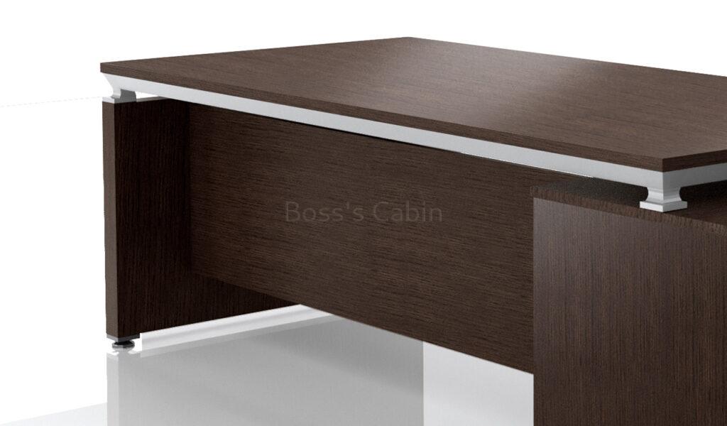 Eazy 8 Feet Office Table In Dark Oak Veneer: BossesCabin.com