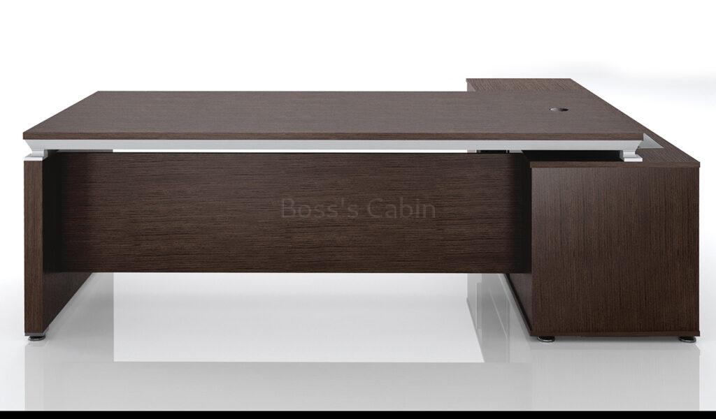 Eazy 8 Feet Office Table In Dark Oak Veneer: BossesCabin.com
