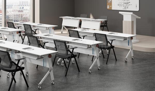 Qube Foldable Training Table With Castors : BossesCabin.com